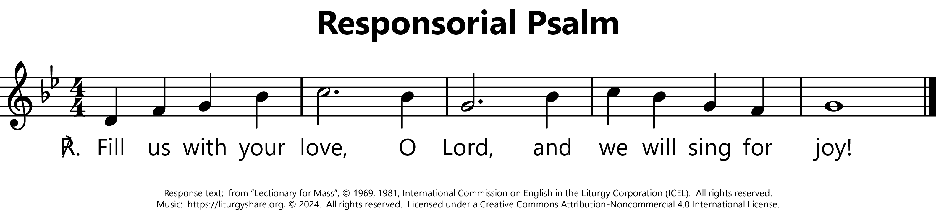 28th Sunday in Ordinary Time: Responsorial Psalm, Year B